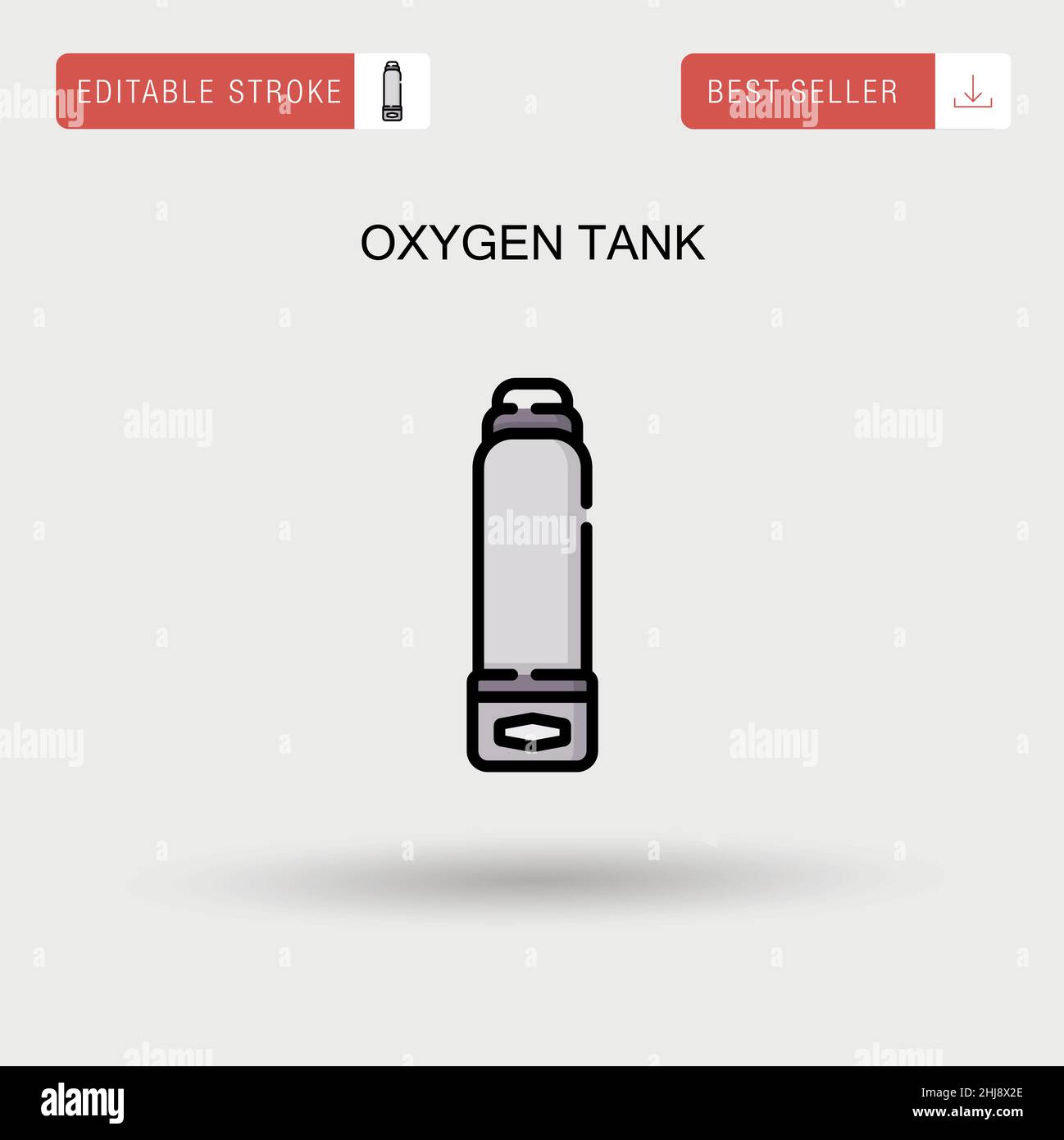 Oxygen tank Simple vector icon Stock Vector Image & Art - Alamy