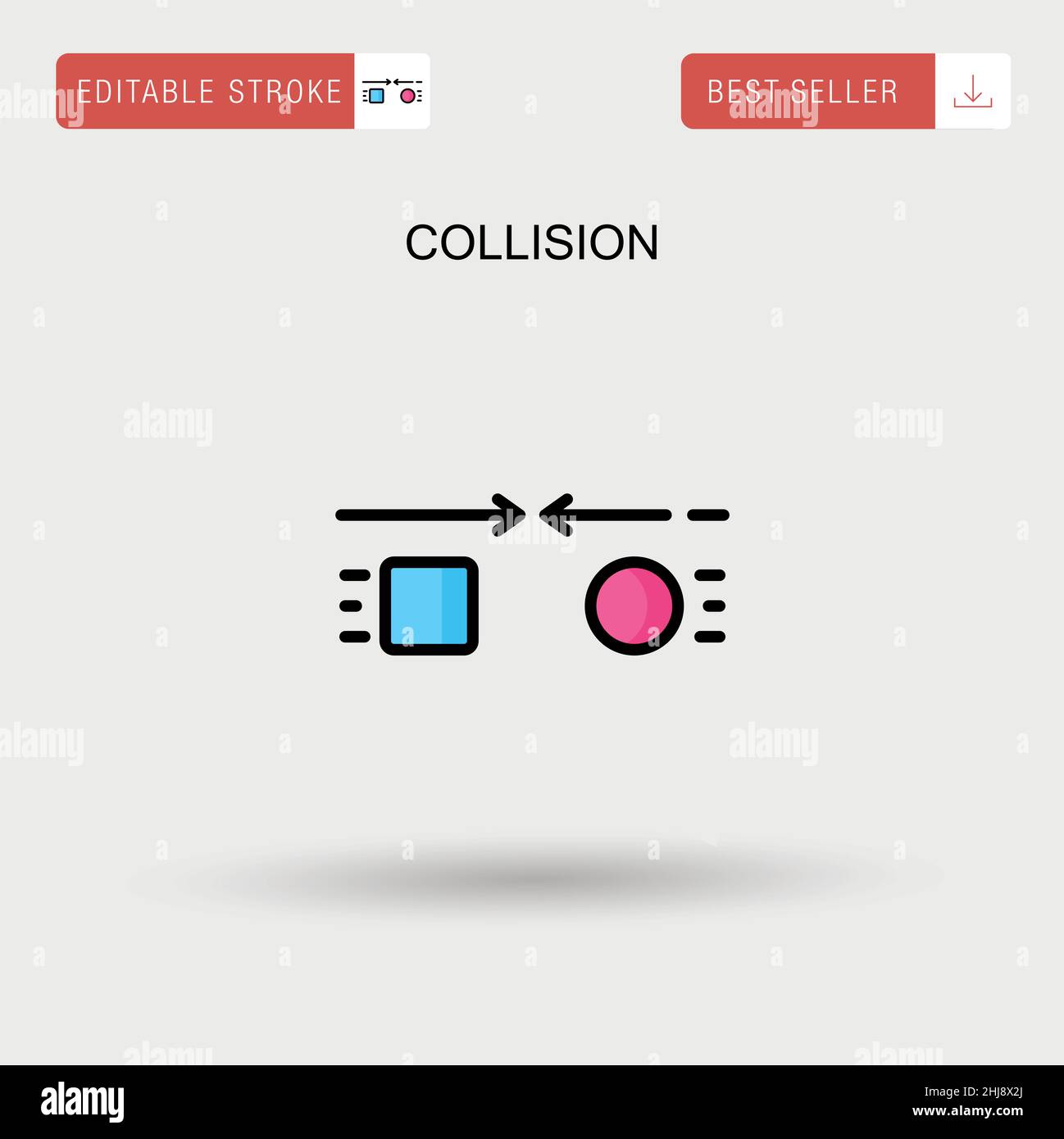 Collision Simple vector icon Stock Vector Image & Art - Alamy