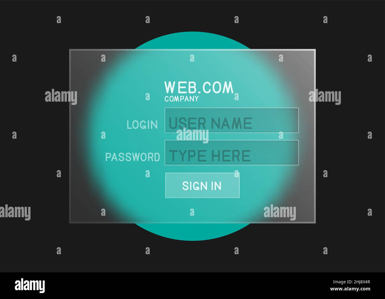 glassmorphism sign in login password template Stock Vector Image & Art ...