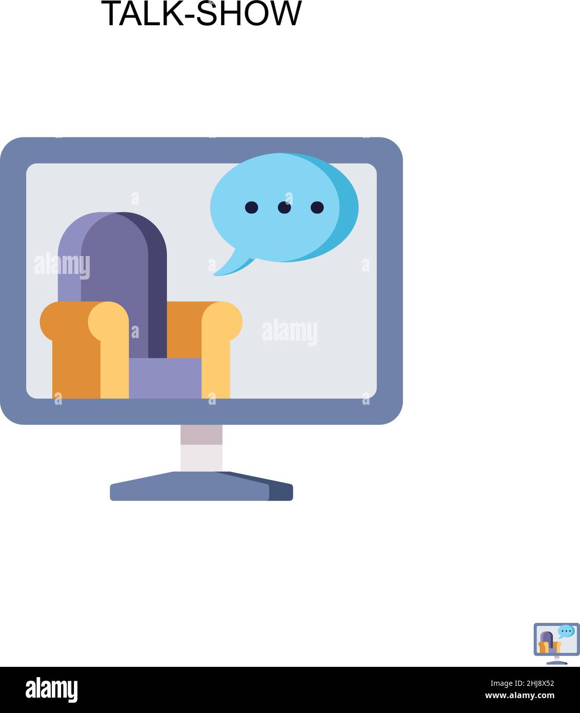 Talk-show Simple vector icon. Illustration symbol design template for ...