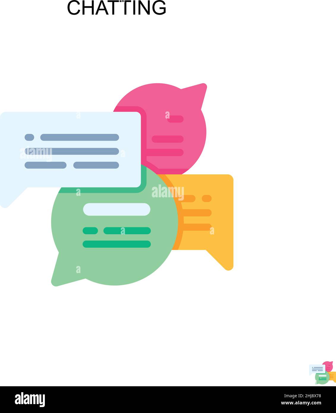 Chatting Simple vector icon. Illustration symbol design template for ...