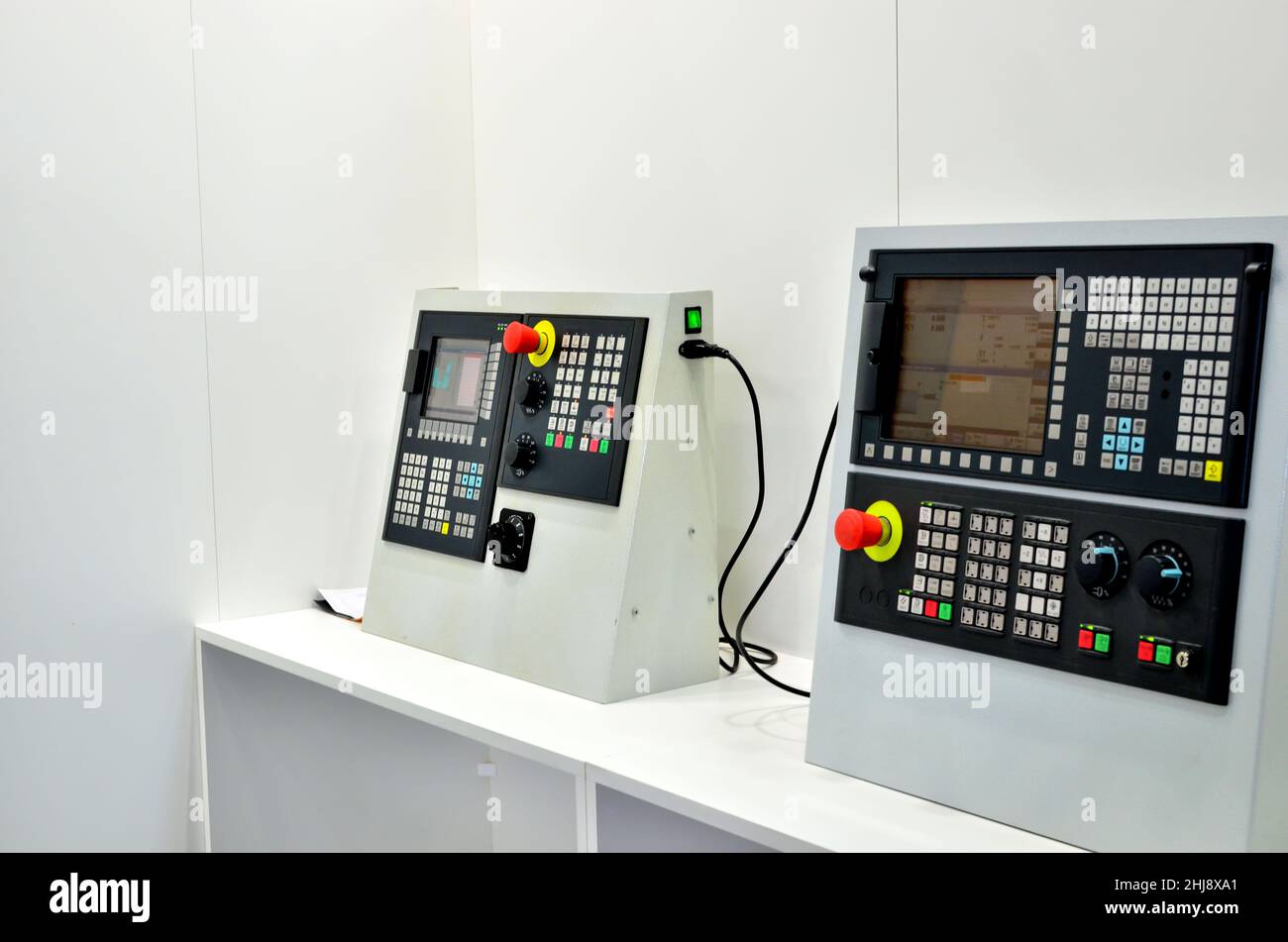 Electronic computer control panel of an industrial CNC machine tool for ...