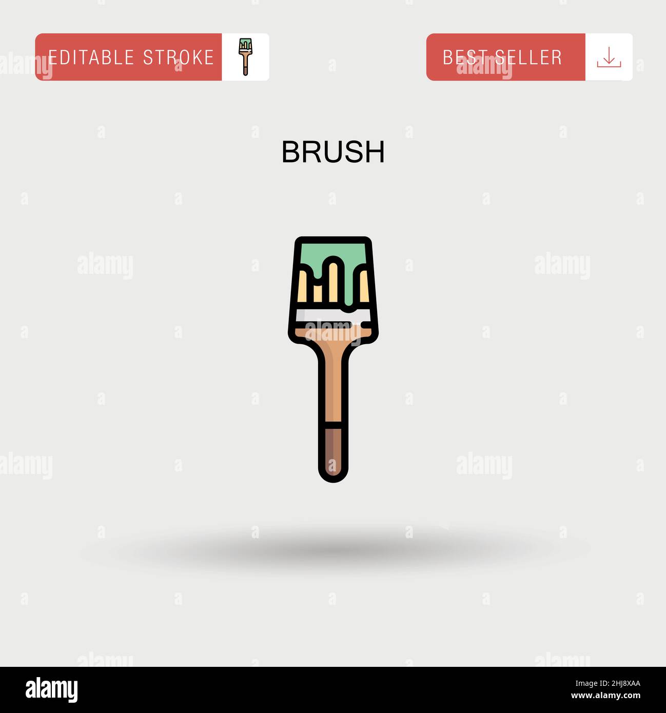 Brush Simple vector icon Stock Vector Image & Art - Alamy
