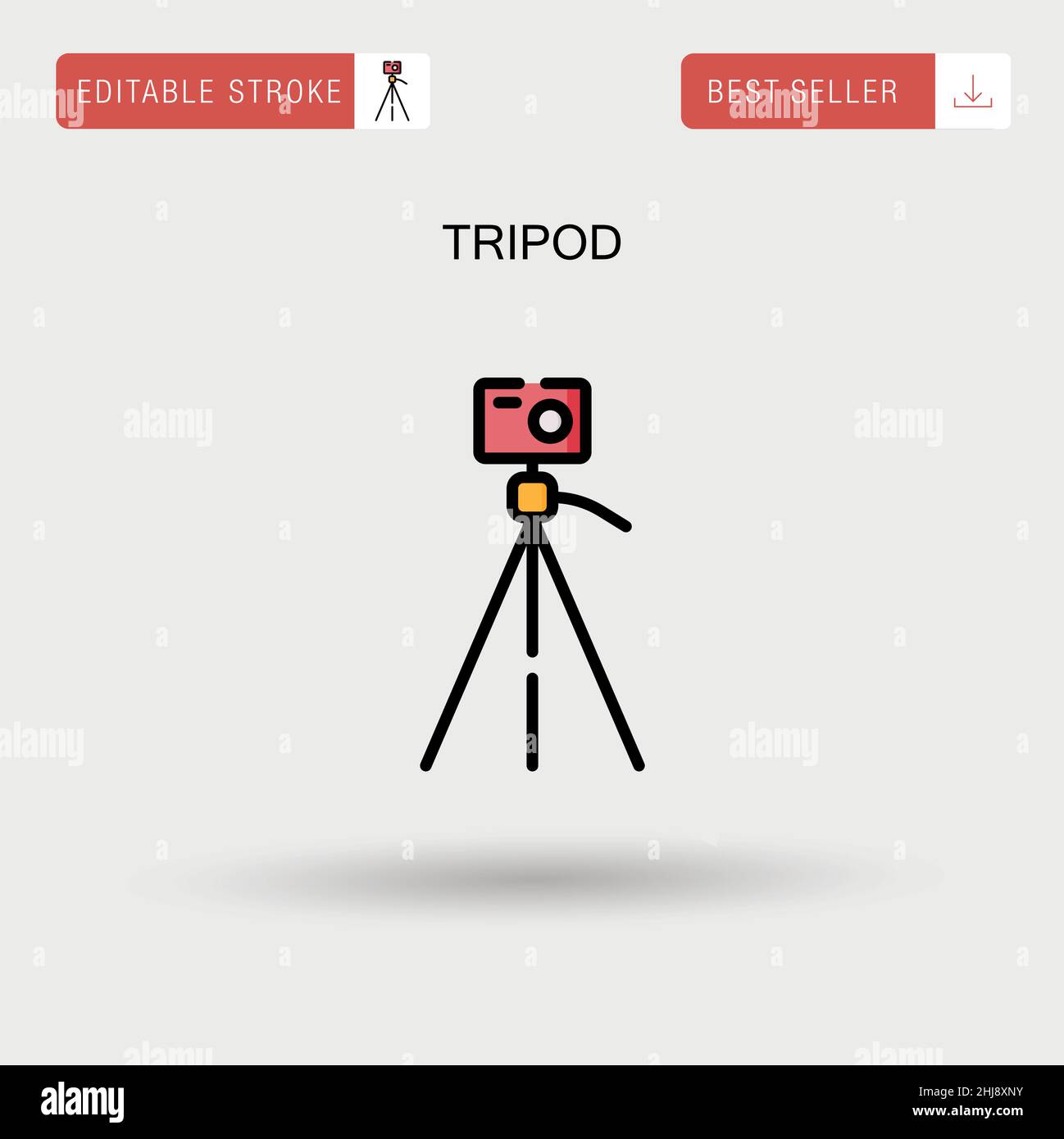 Tripod Simple vector icon Stock Vector Image & Art - Alamy