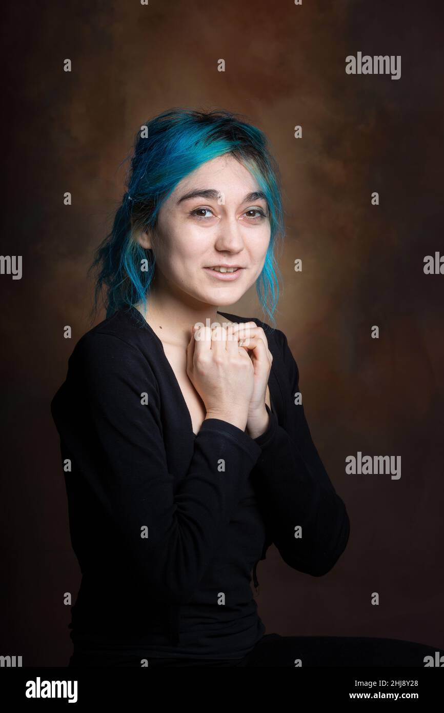 photo of young woman expressing melancholy, sadness, reflection Stock ...