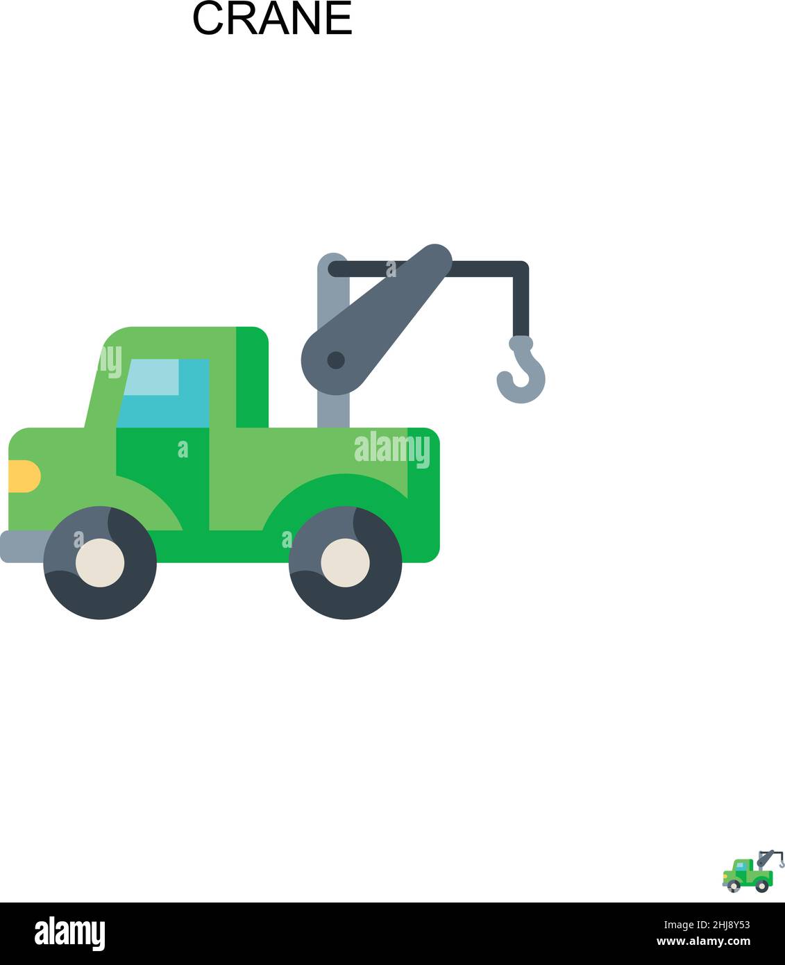 Crane Simple vector icon. Illustration symbol design template for web ...