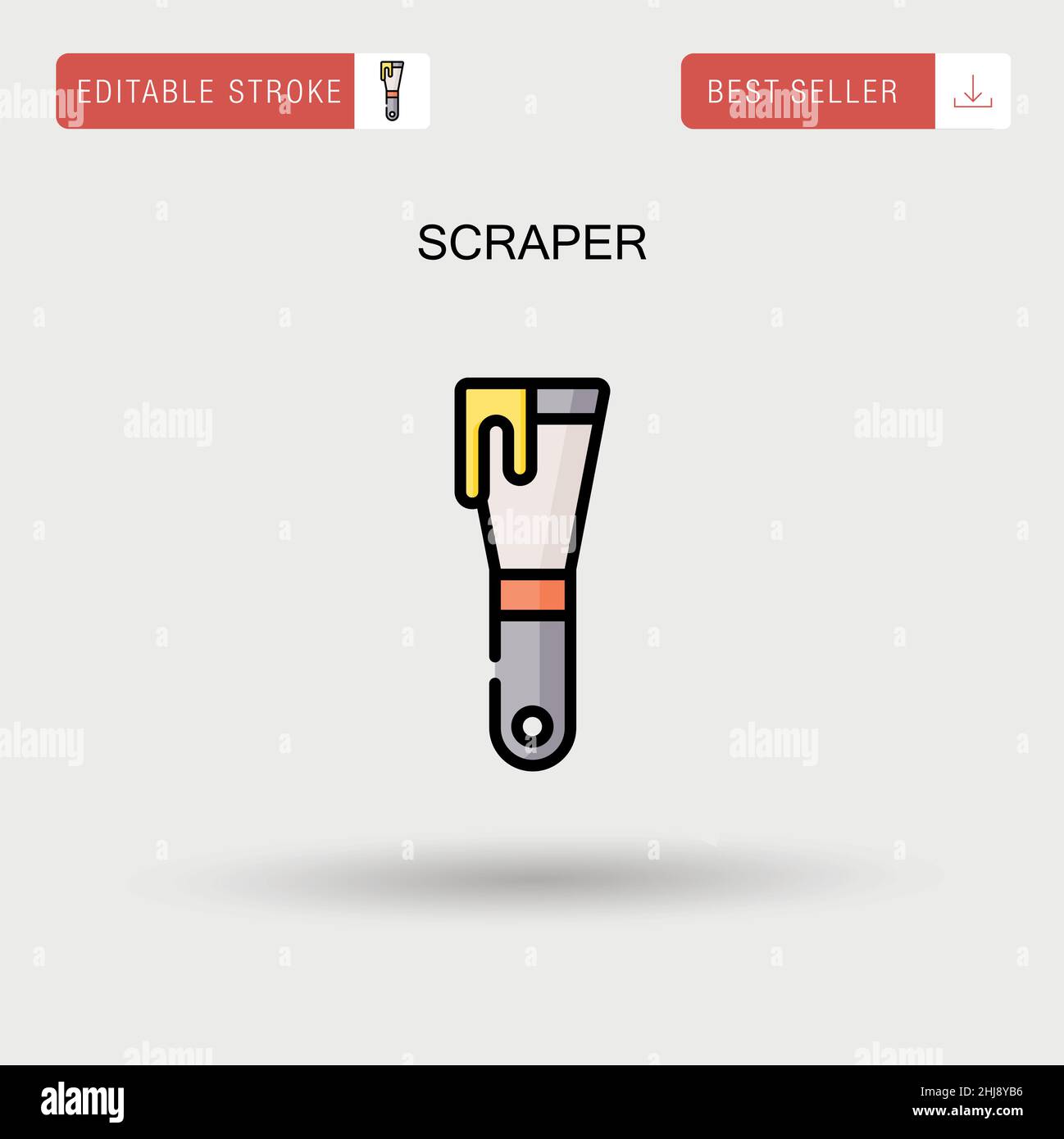 Spatula metal scraper tool Stock Vector Images - Alamy