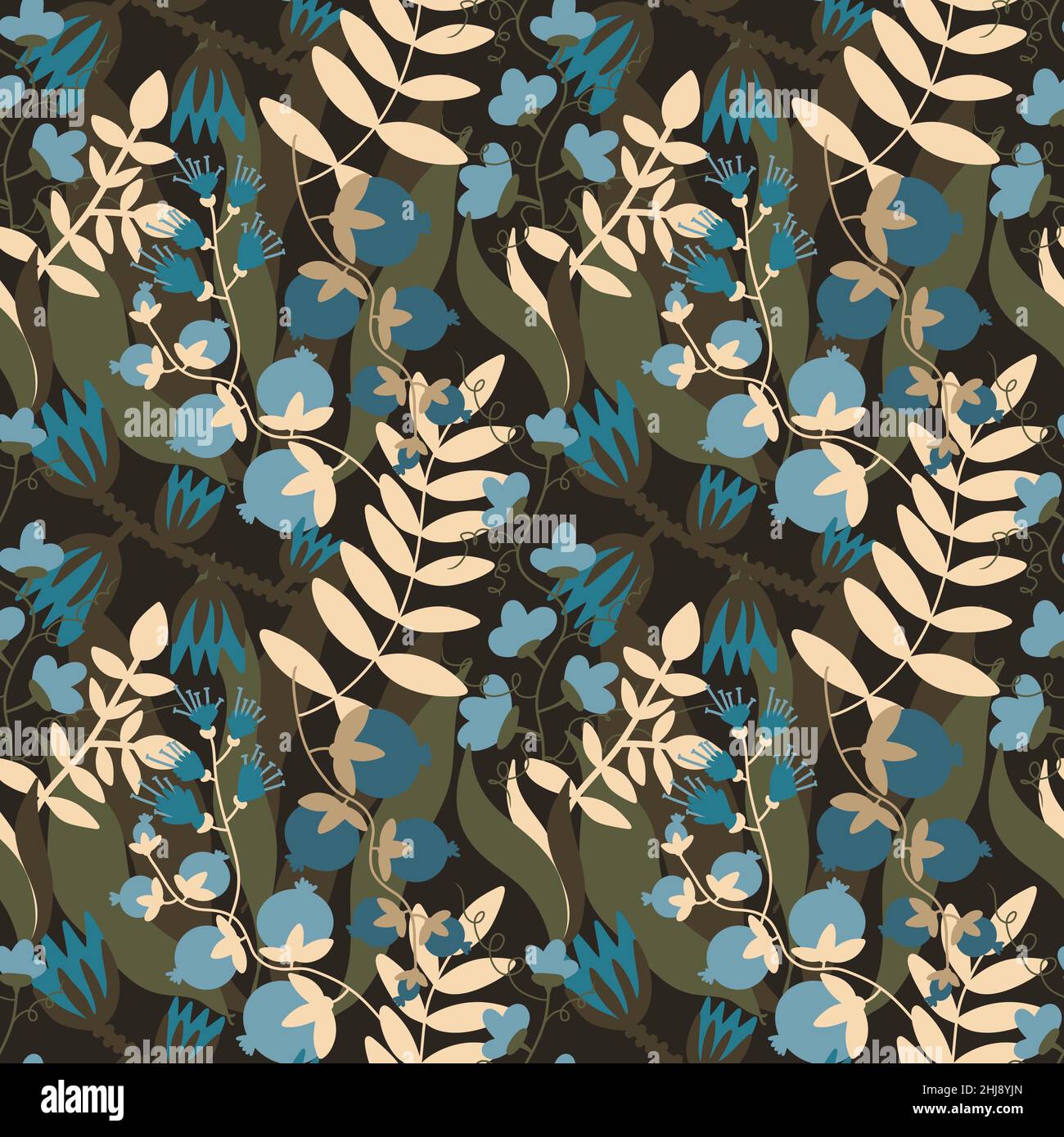 Simple floral seamless pattern with flowers for fabrics and cards and ...