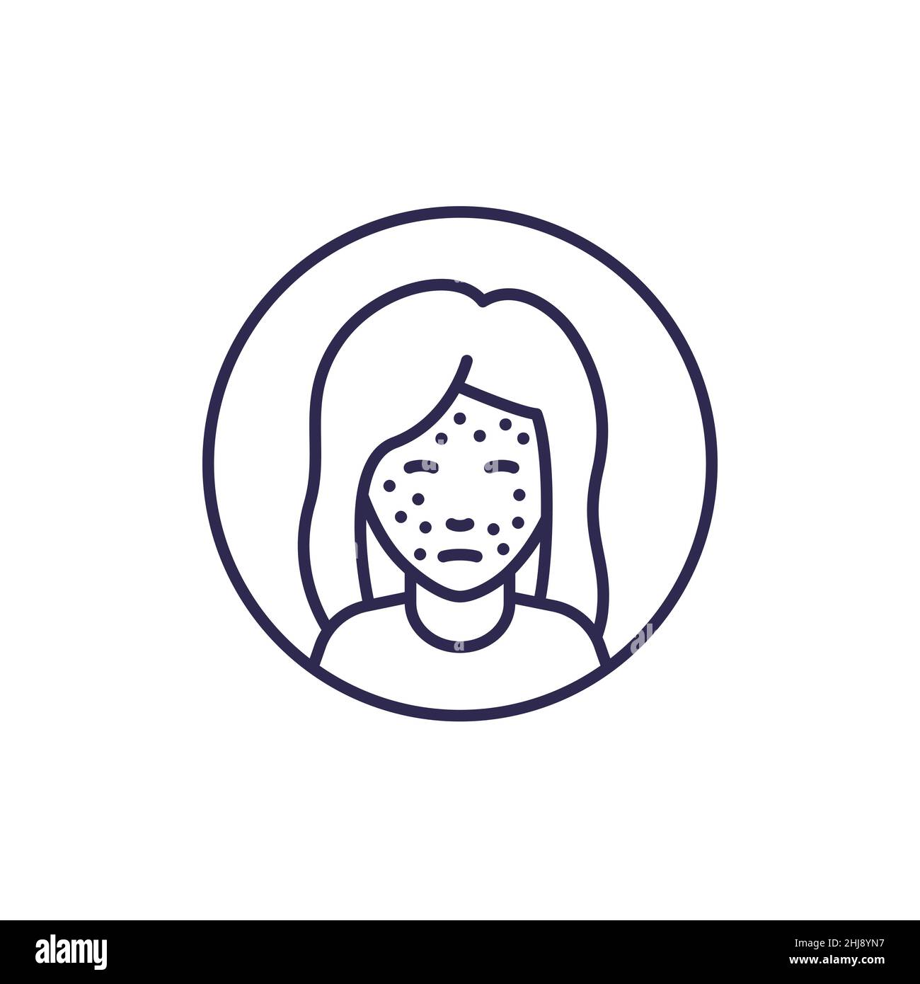 acne icon, skin problem line vector design Stock Vector Image & Art - Alamy
