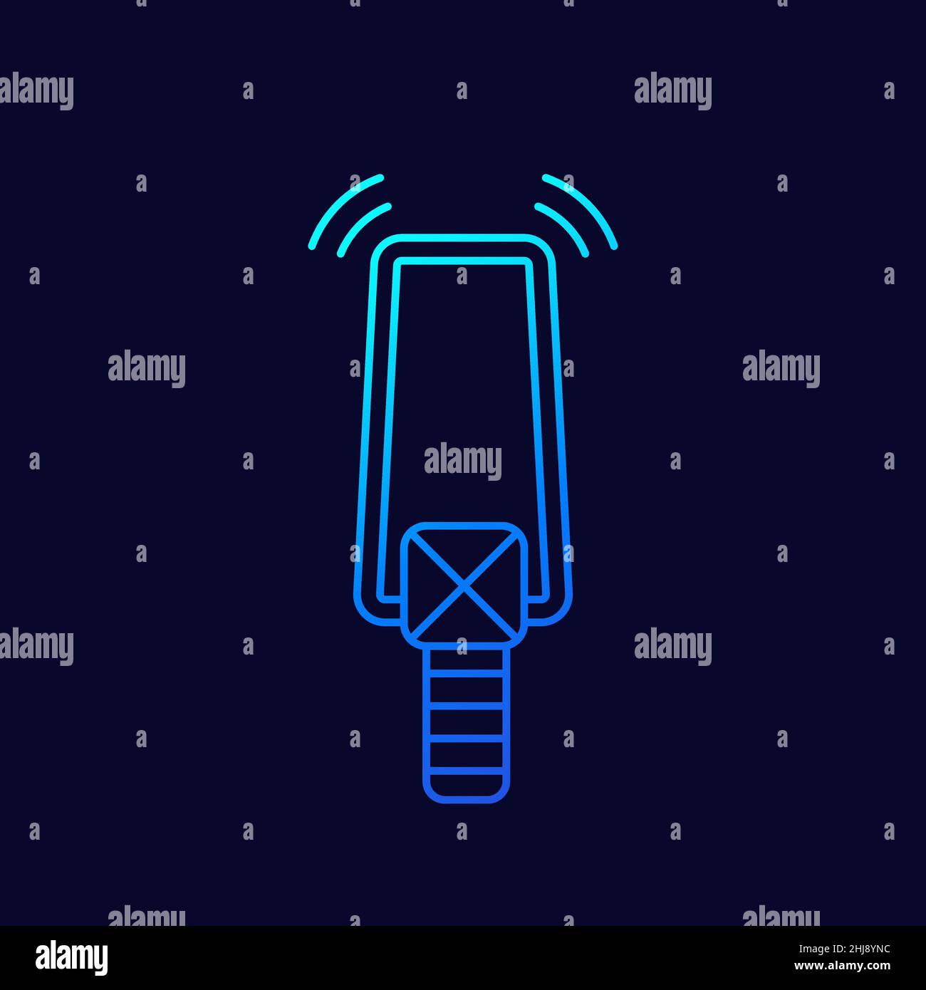 metal detector line vector icon Stock Vector Image & Art - Alamy