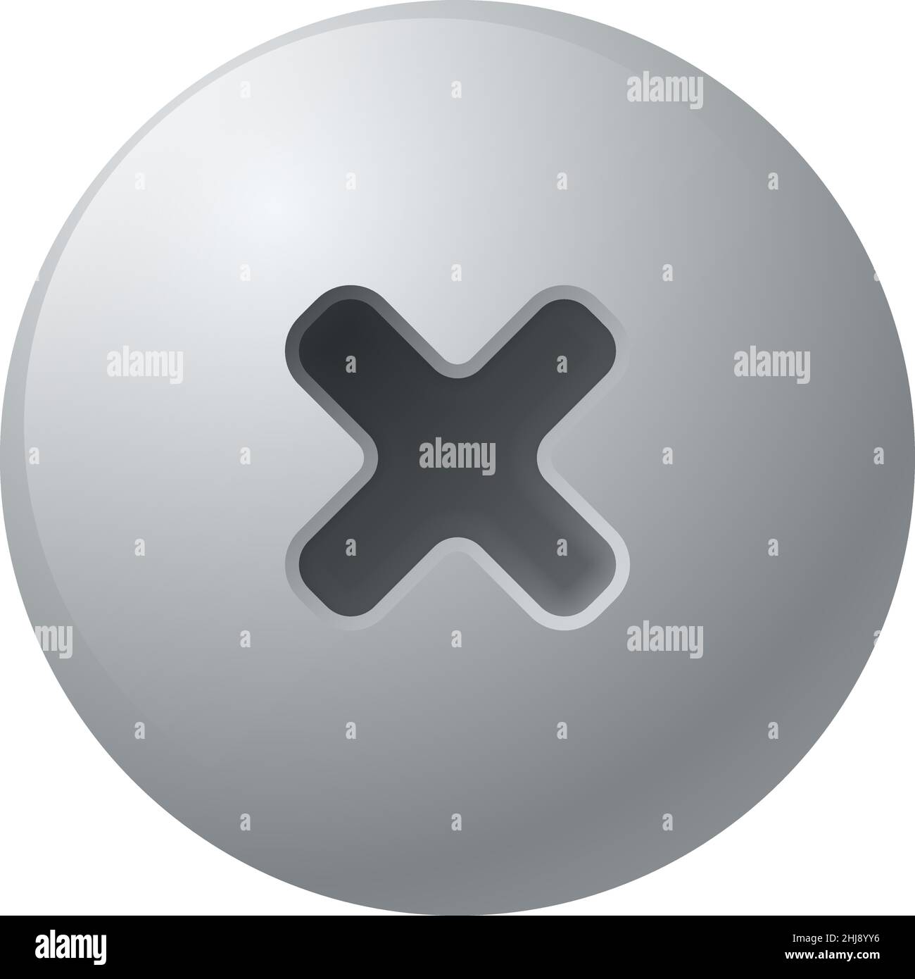 Screwhead with cross shape. Phillips screw top view Stock Vector Image ...