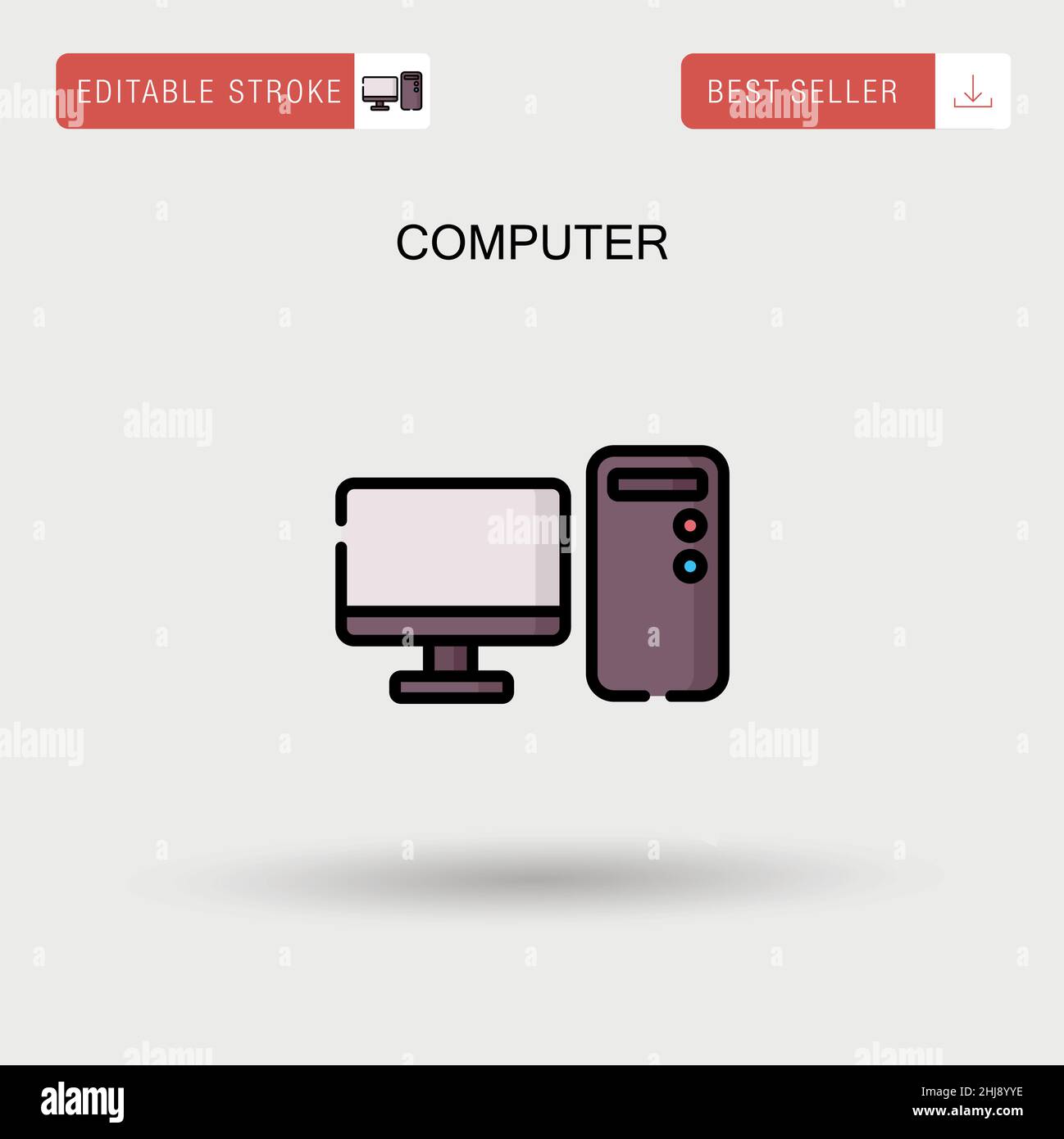 Computer Simple vector icon Stock Vector Image & Art - Alamy
