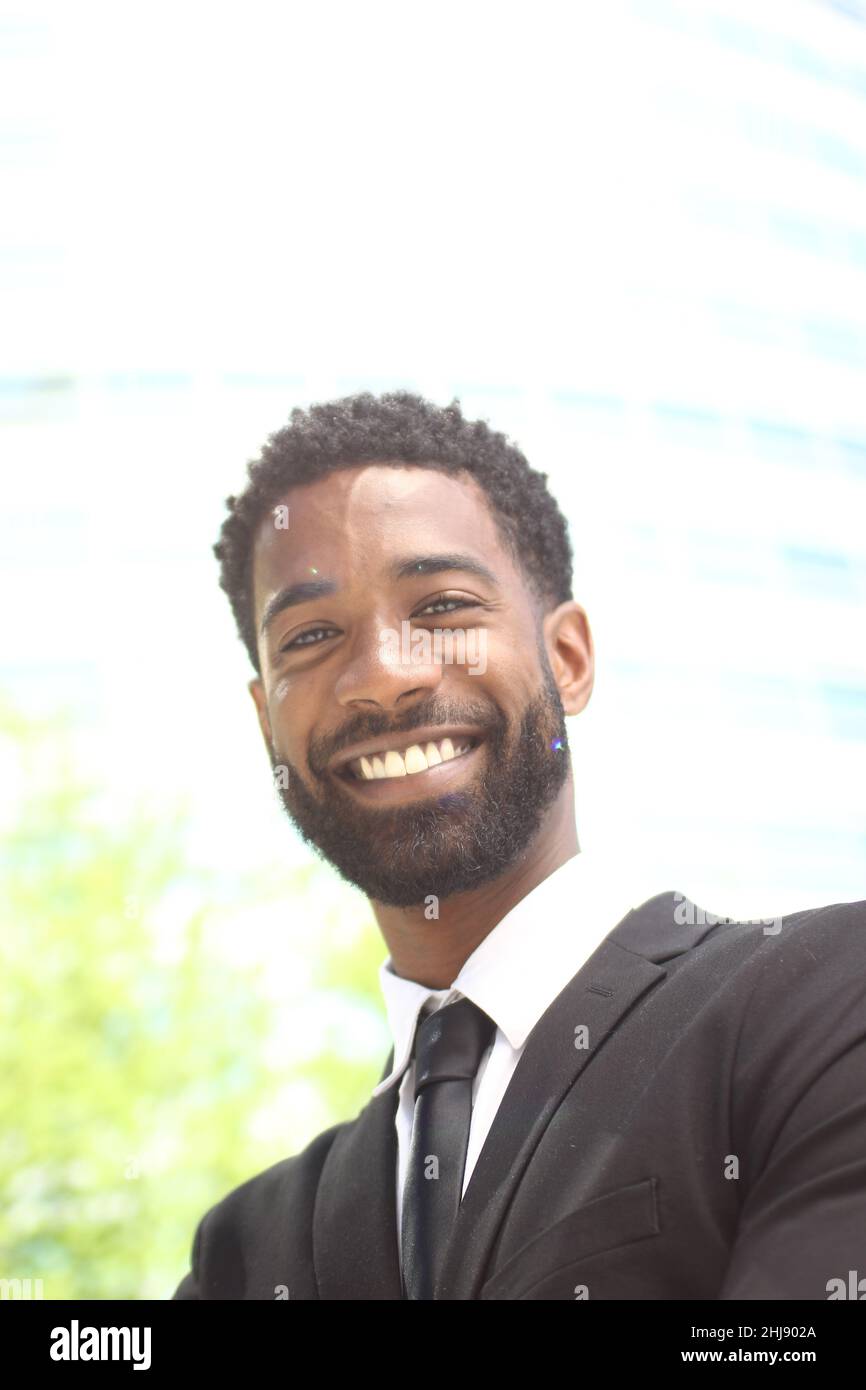 Beautiful businessman outside in the summer Stock Photo - Alamy