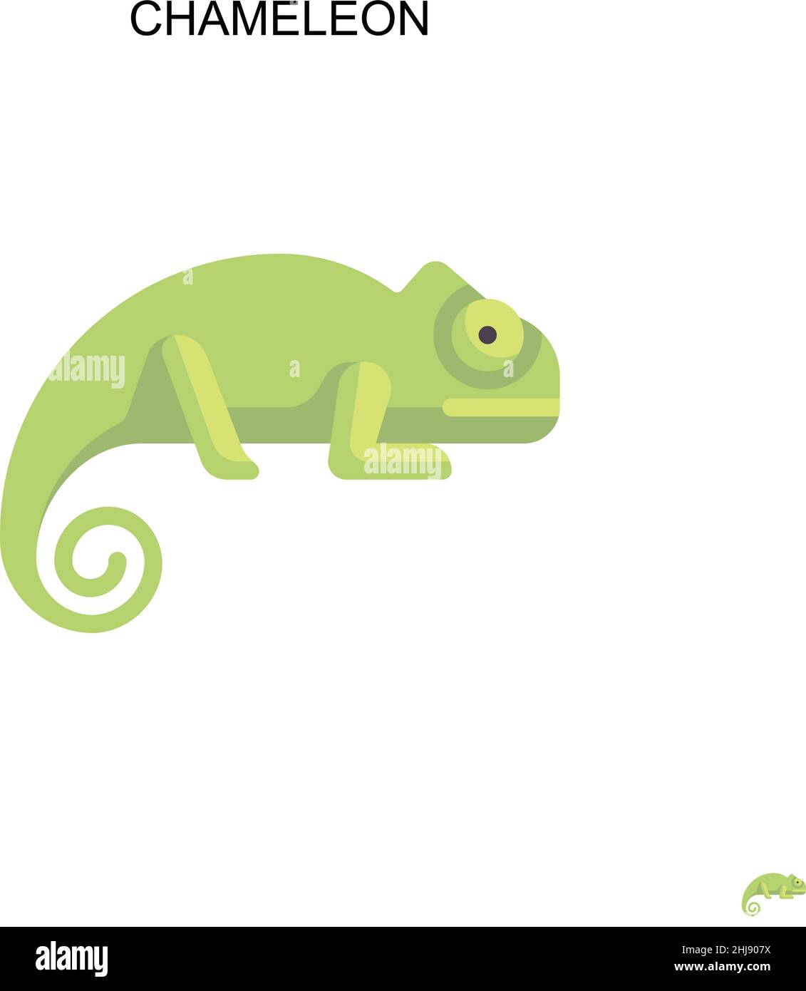 Chameleon Simple vector icon. Illustration symbol design template for ...