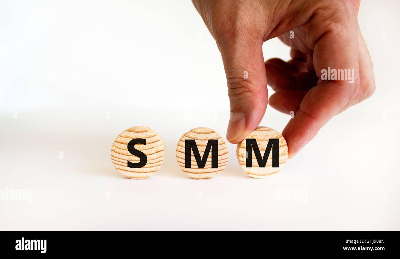 SMM, social media marketing symbol. Concept word SMM social media ...
