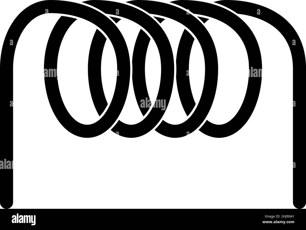 Spiral torsion spring. Twisted black wire icon Stock Vector Image & Art ...