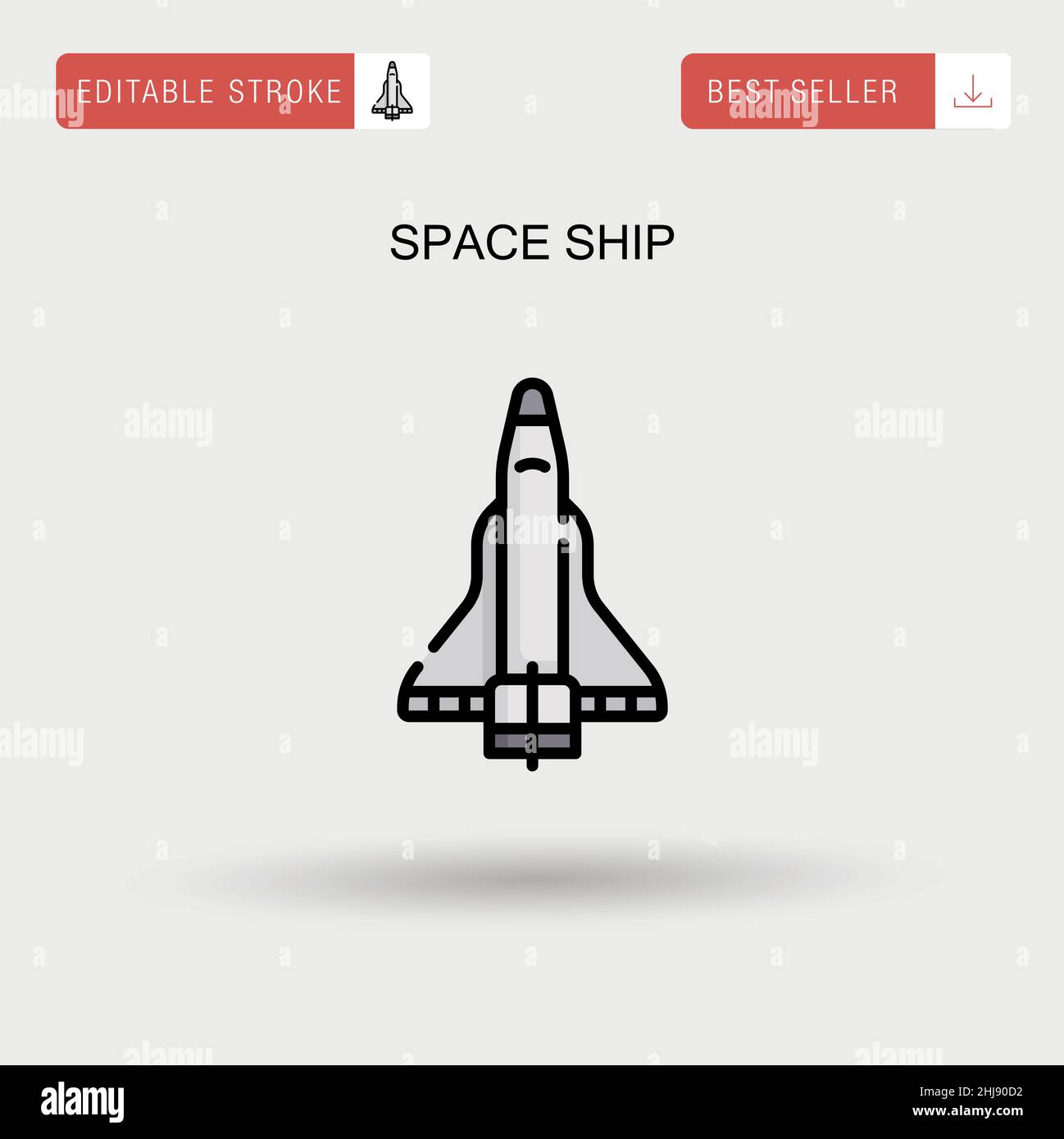 Simple Space Shuttle Icon
