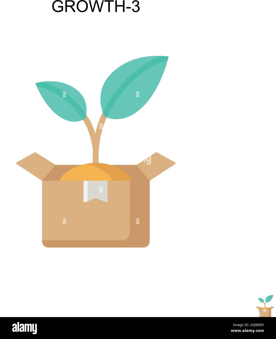 Growth-3 Simple vector icon. Illustration symbol design template for ...