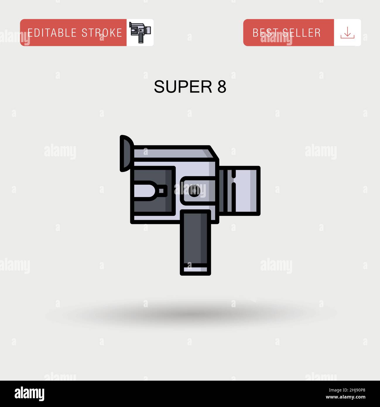 Super 8 Simple vector icon Stock Vector Image & Art - Alamy