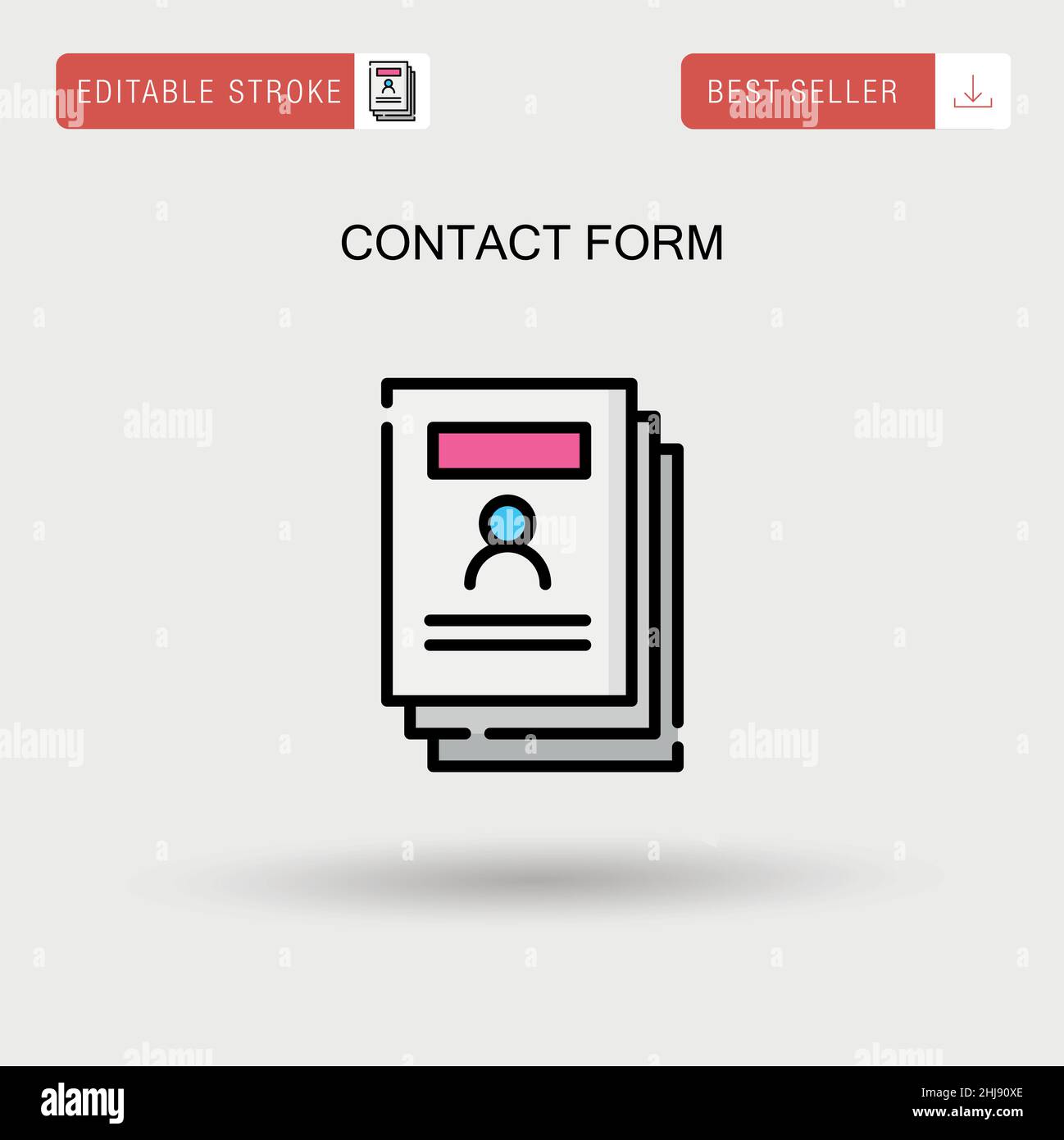 Contact form Simple vector icon Stock Vector Image & Art - Alamy
