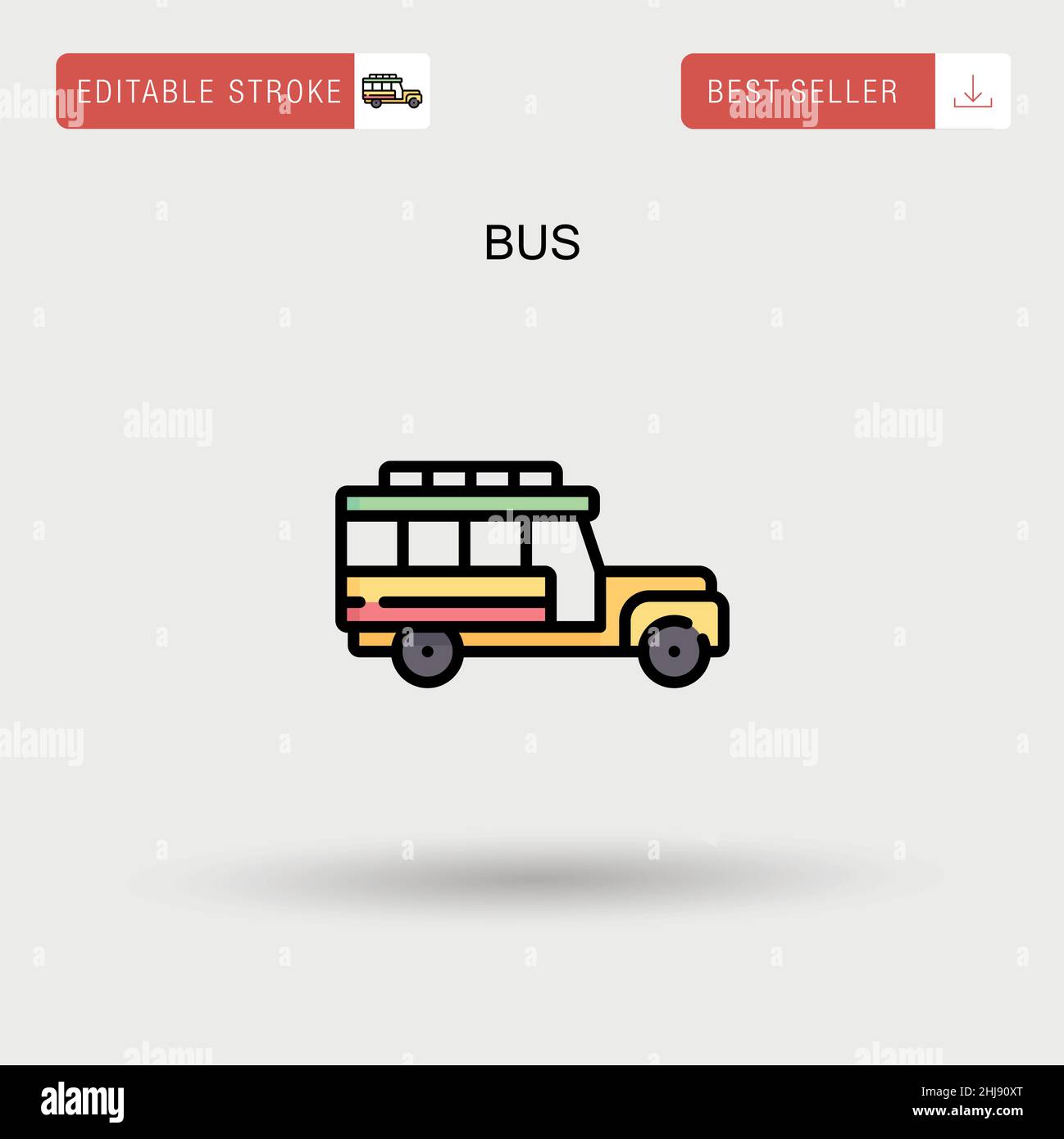 Bus Simple vector icon Stock Vector Image & Art - Alamy