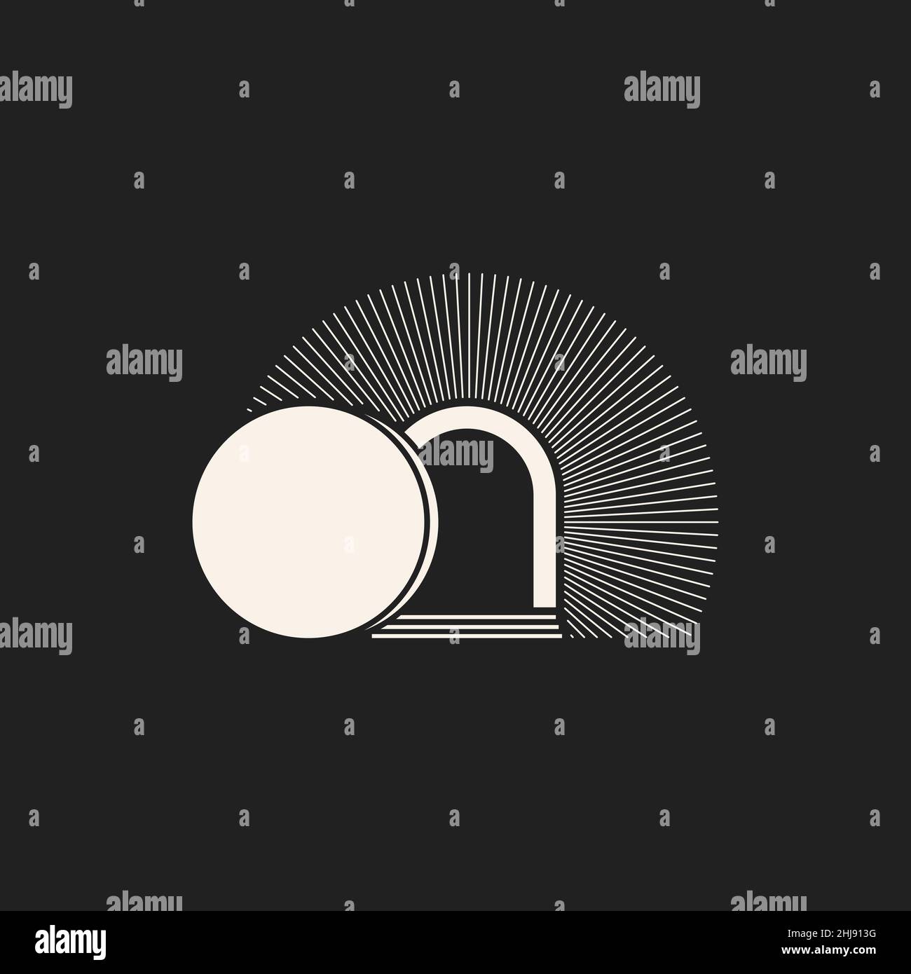 Easter vector illustration. Empty tomb after the resurrection of Jesus ...