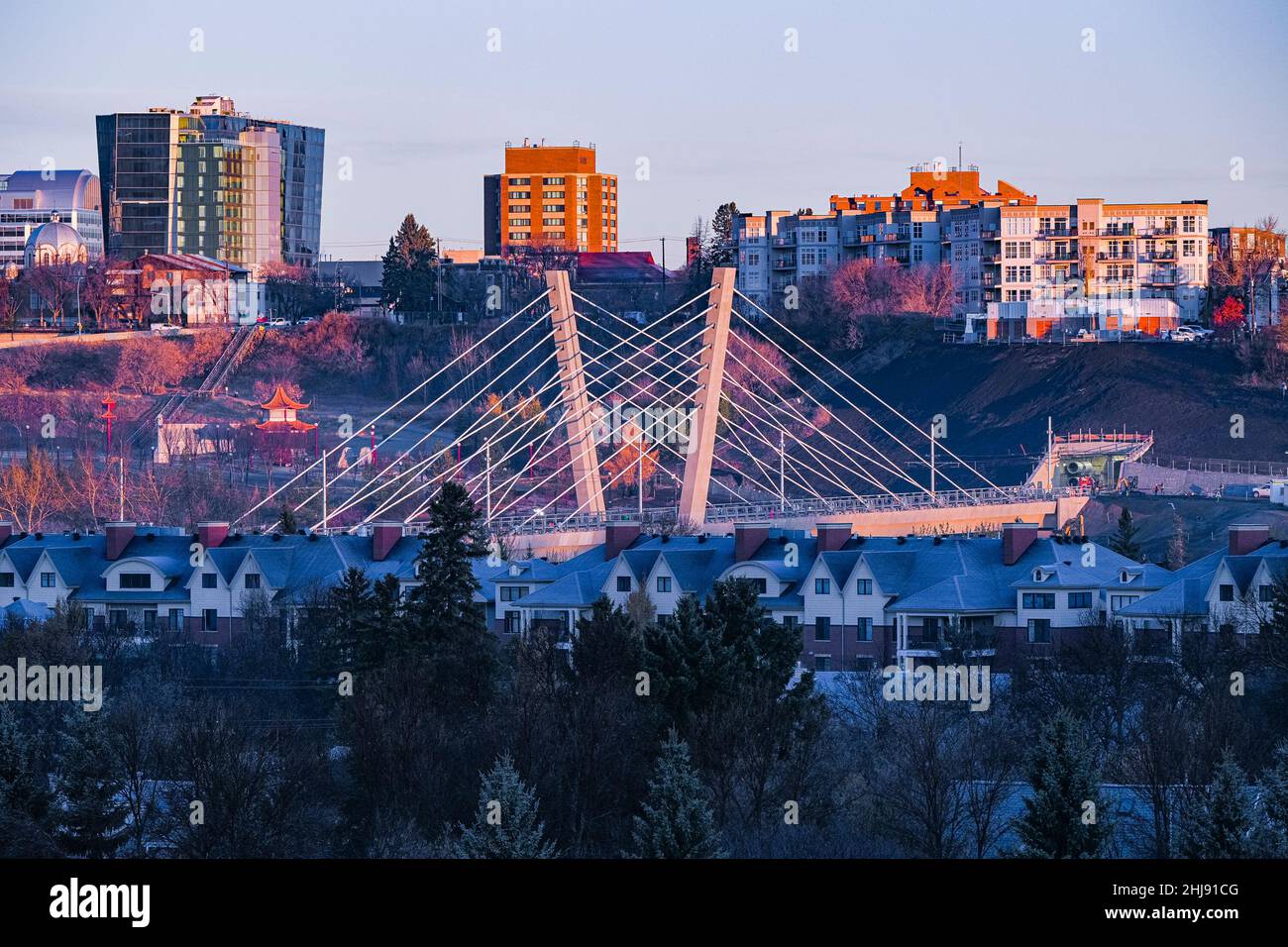 Valley Line LRT Tawatinâ Bridge under construction, Edmonton, Alberta ...