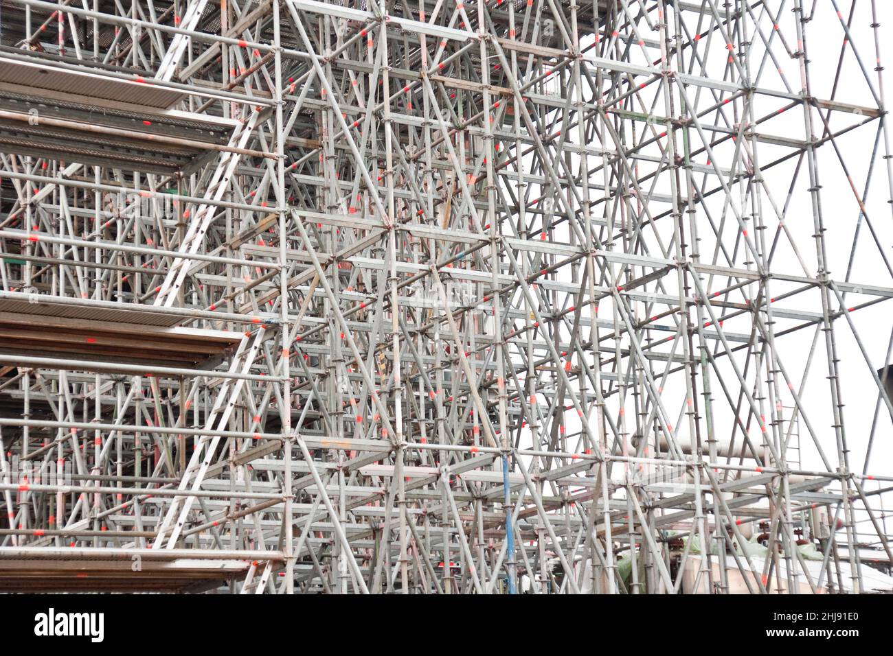 Complex scaffold construction in an industrial plant Stock Photo - Alamy