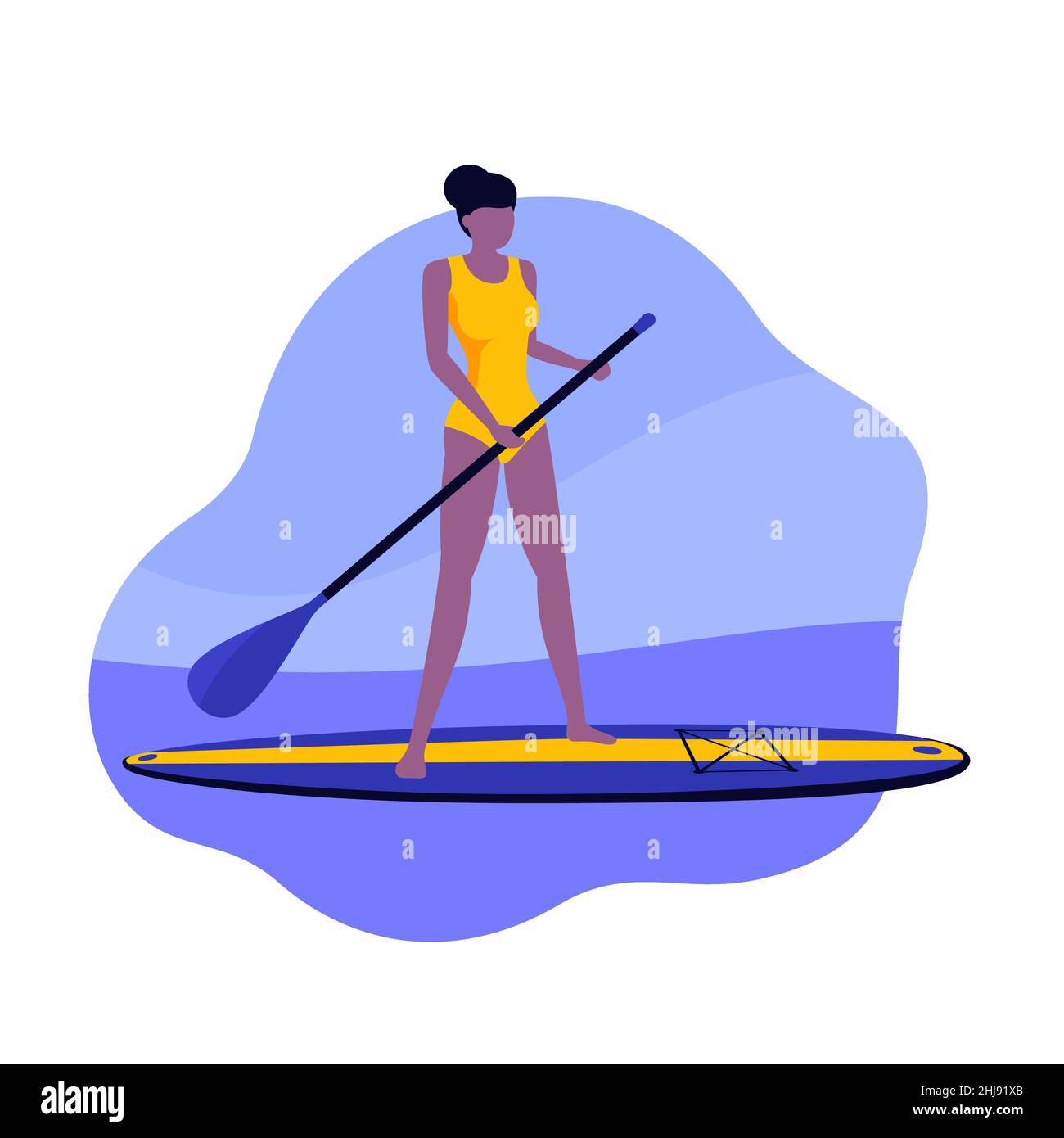 Girl with surfboard Stock Vector Images - Alamy