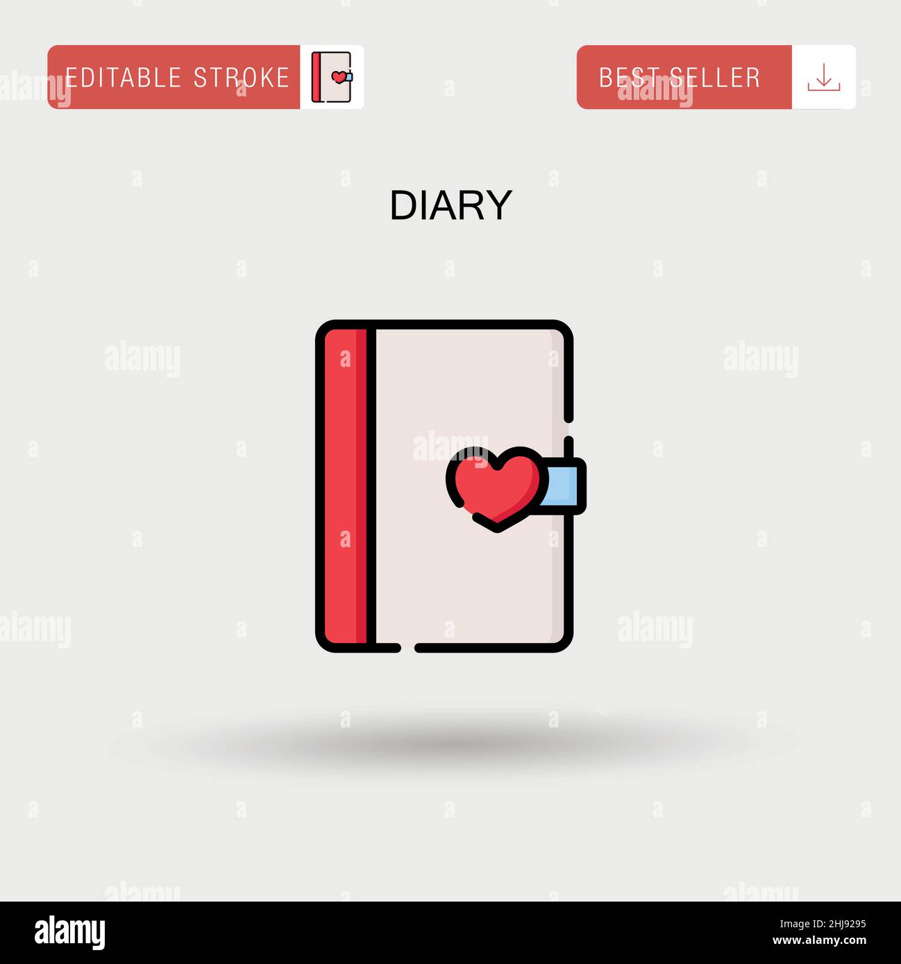 Diary Simple vector icon Stock Vector Image & Art - Alamy