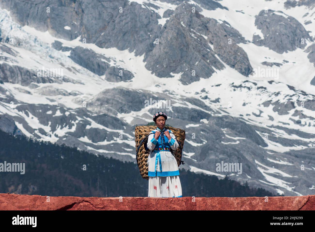 Lijiang, Yunnan, China - April 2 2012: The ethnic minority of the Naxi ...