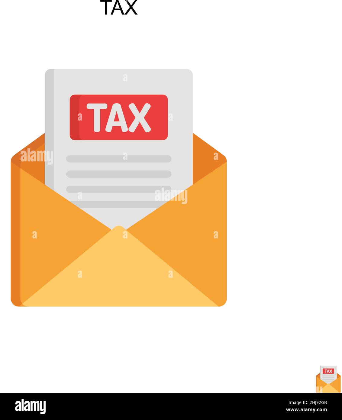 Tax Simple vector icon. Illustration symbol design template for web ...