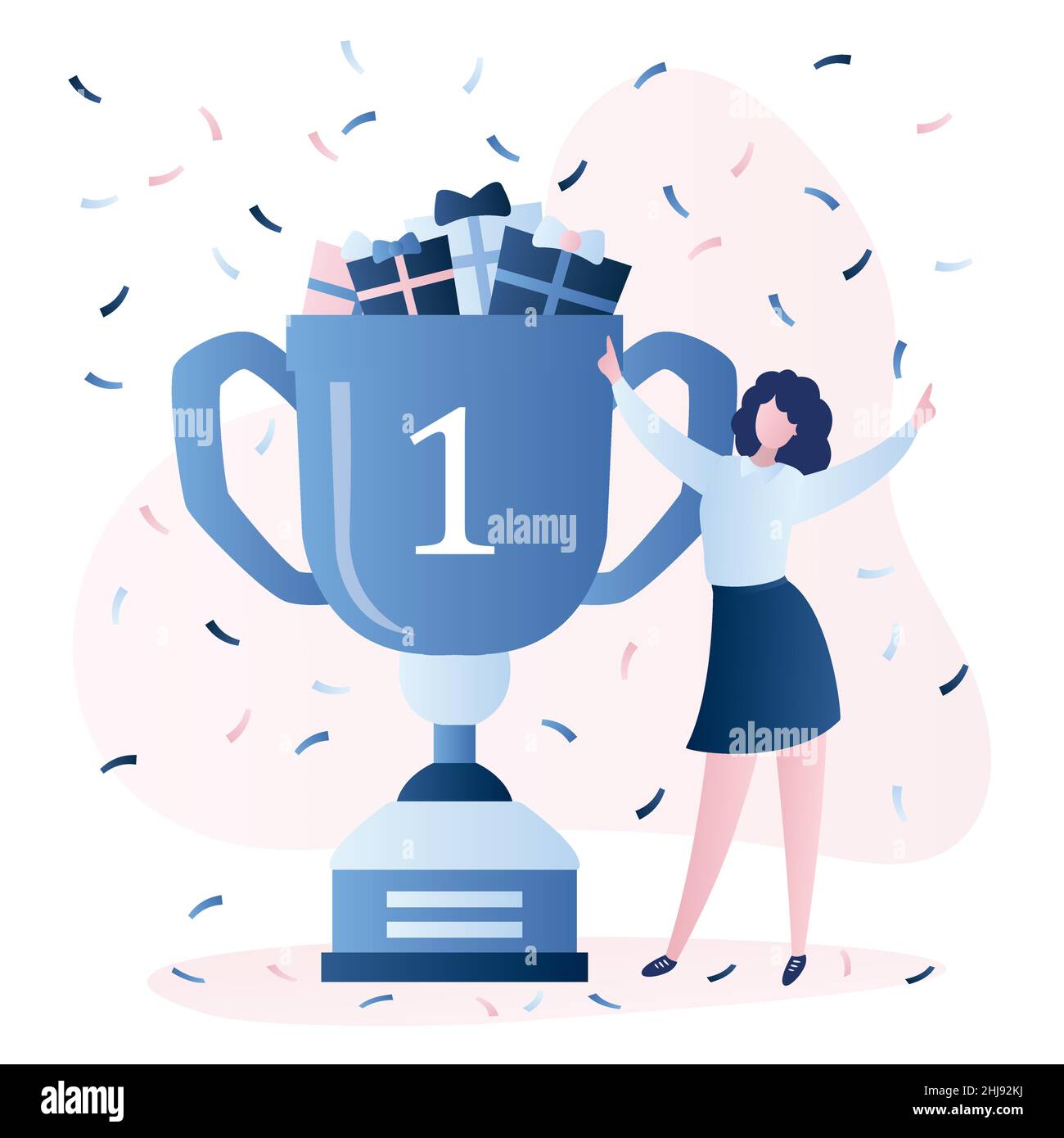 Female winner Stock Vector Images - Alamy