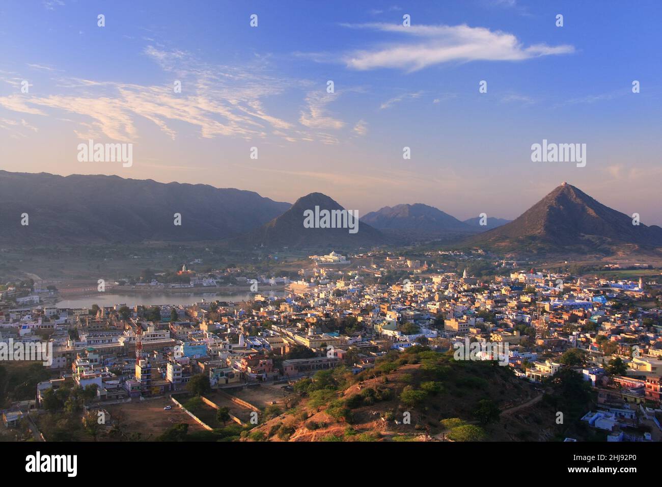 Aerial view of Pushkar city, Rajasthan, India Stock Photo - Alamy