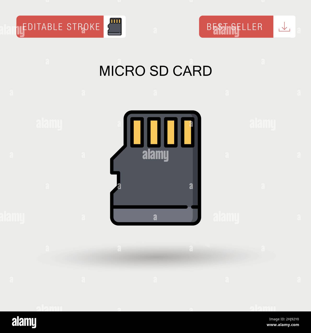 Micro sd card Simple vector icon Stock Vector Image & Art - Alamy