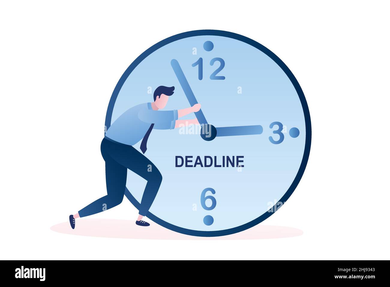 Businessman hold a clock arrow,deadline background concept with watch ...