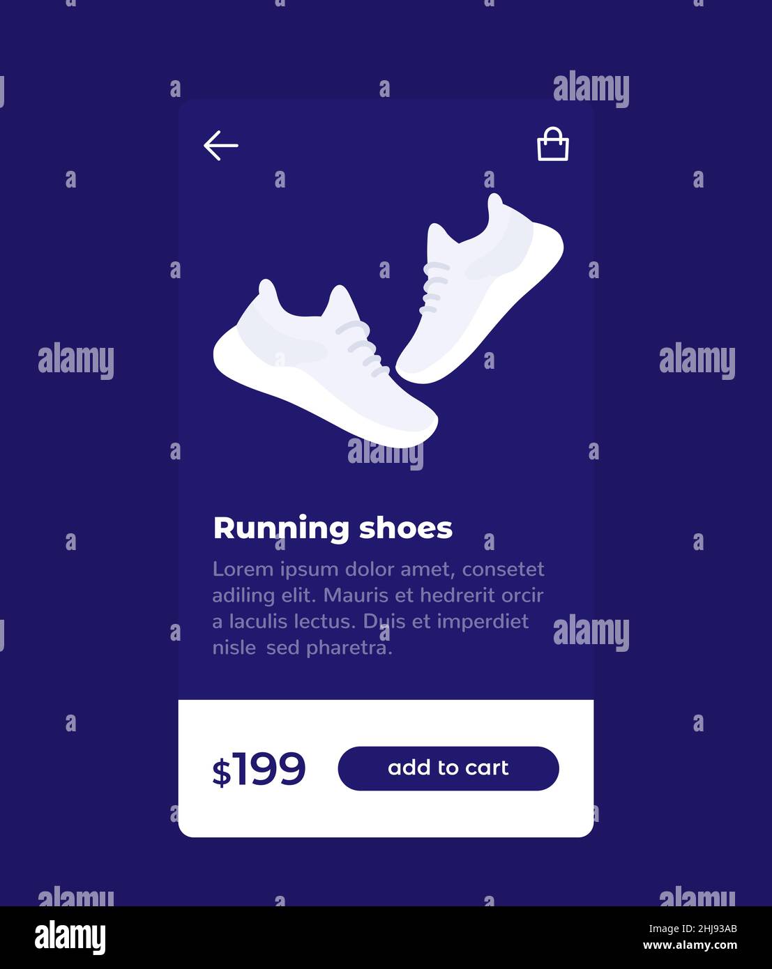 e-commerce and shopping mobile app design, vector Stock Vector Image ...