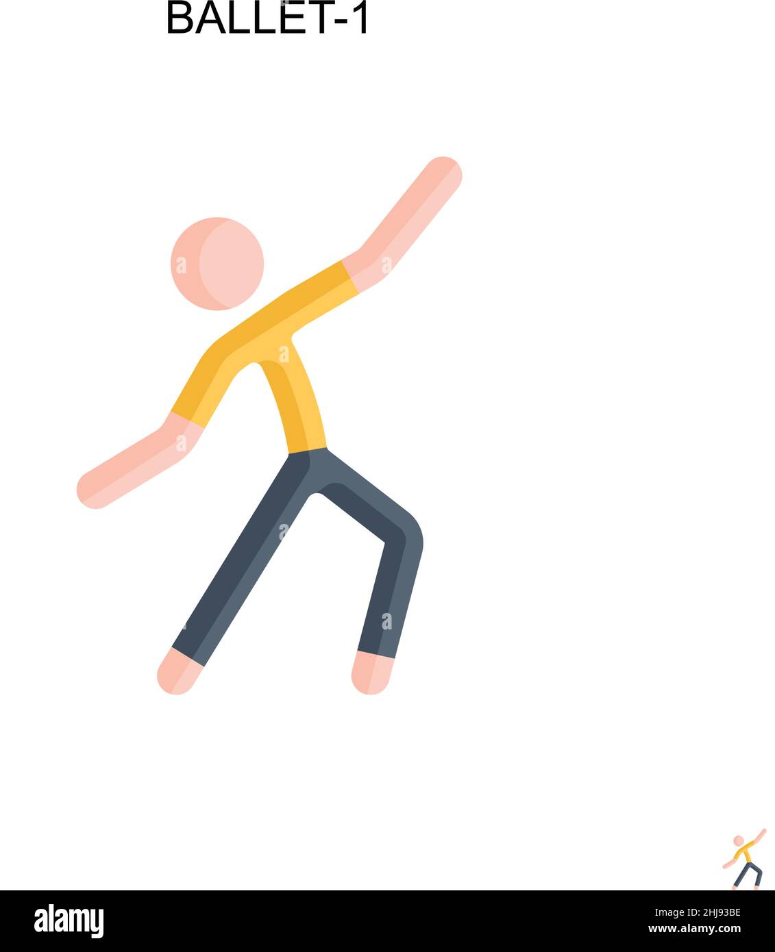 Ballet-1 Simple vector icon. Illustration symbol design template for ...