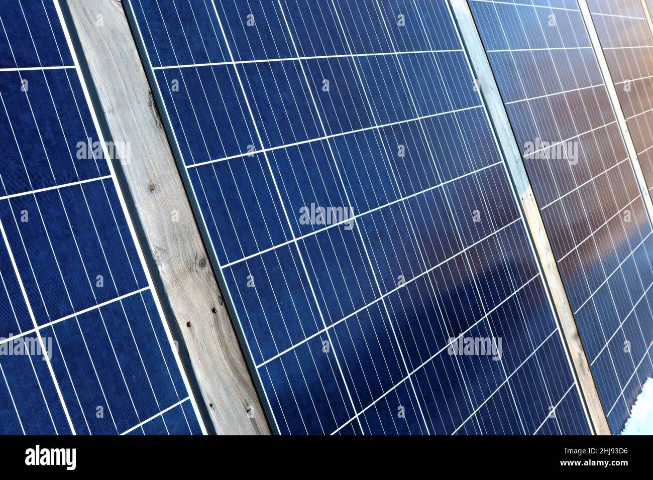 Off the Grid Homestead Tilted Solar Panel Arrays in the Winter with ...