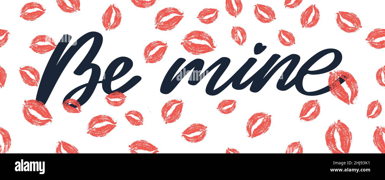 Be mine Valentine's day template for banner design. Background Romantic ...