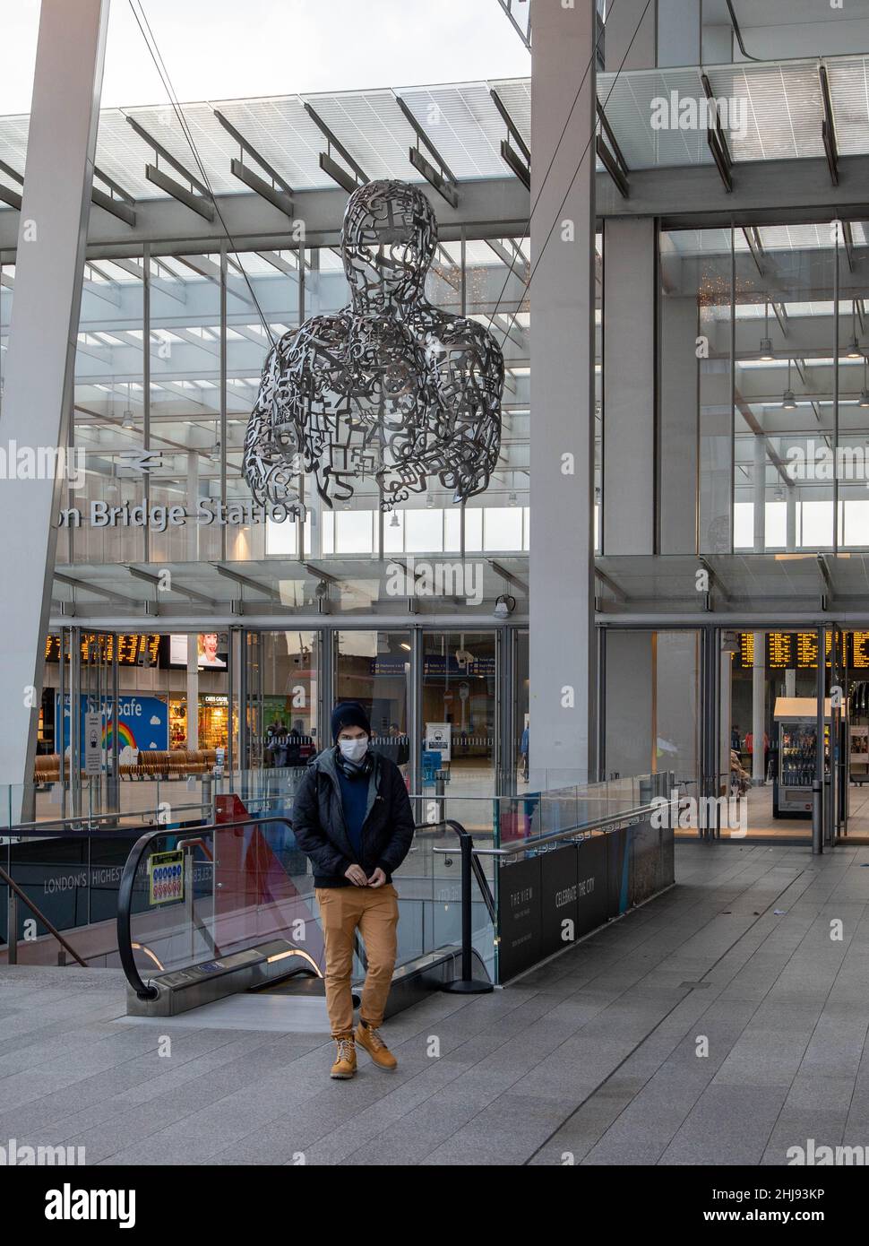 Sculpture of human made from letters from different alphabets Stock ...