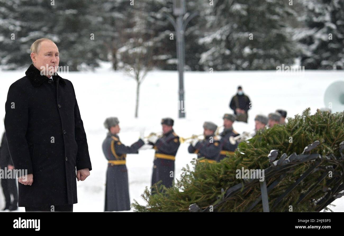 January 27, 2022. - Russia, Saint Petersburg. - Russian President ...