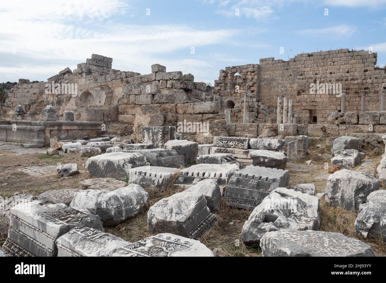 Excavations of an old ancient Roman city in Turkey Stock Photo - Alamy