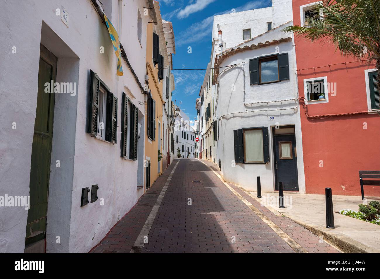 Traditional architecture in Alaior, a small city in Menorca, Balearic ...