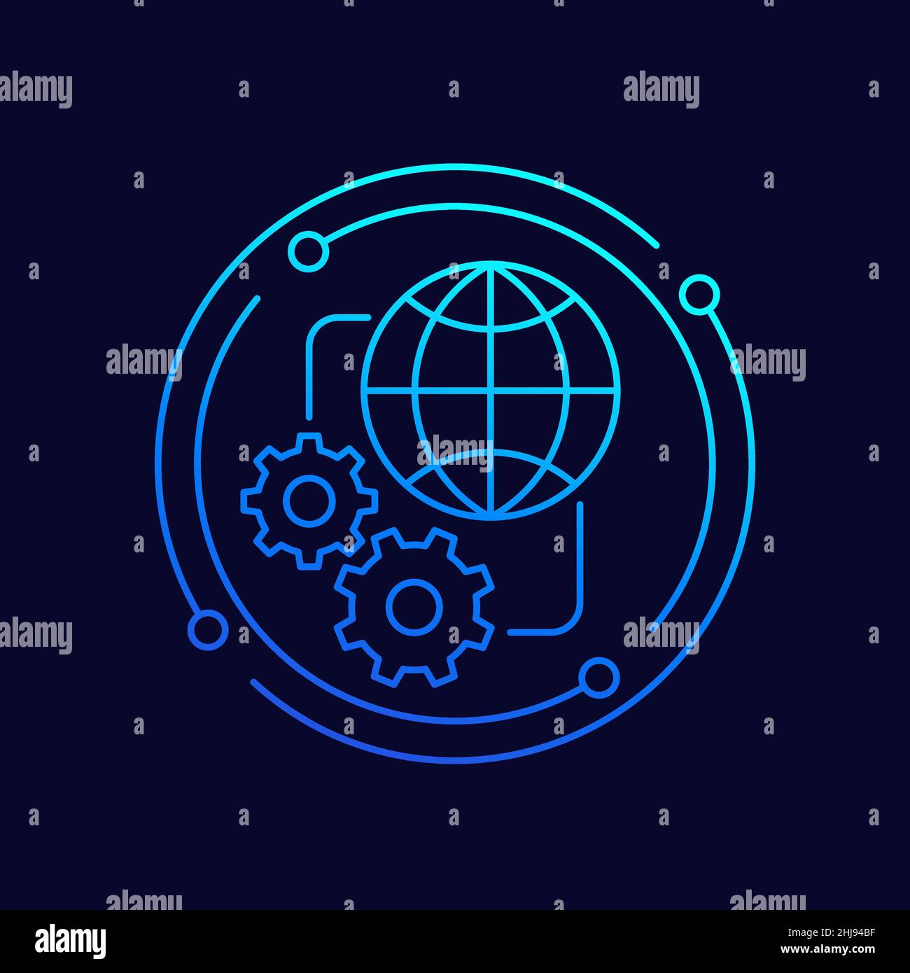 Global preferences icon settings Stock Vector Images - Alamy