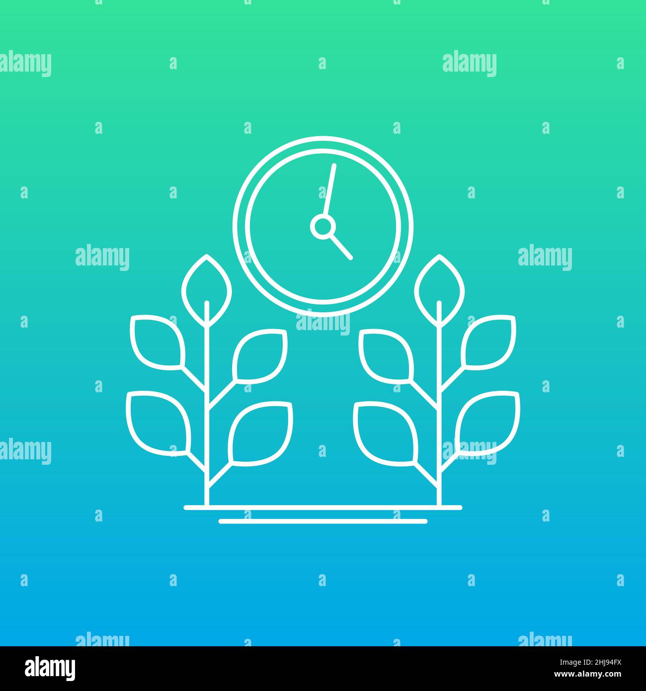 growing crops and time, farming line vector icon Stock Vector Image ...