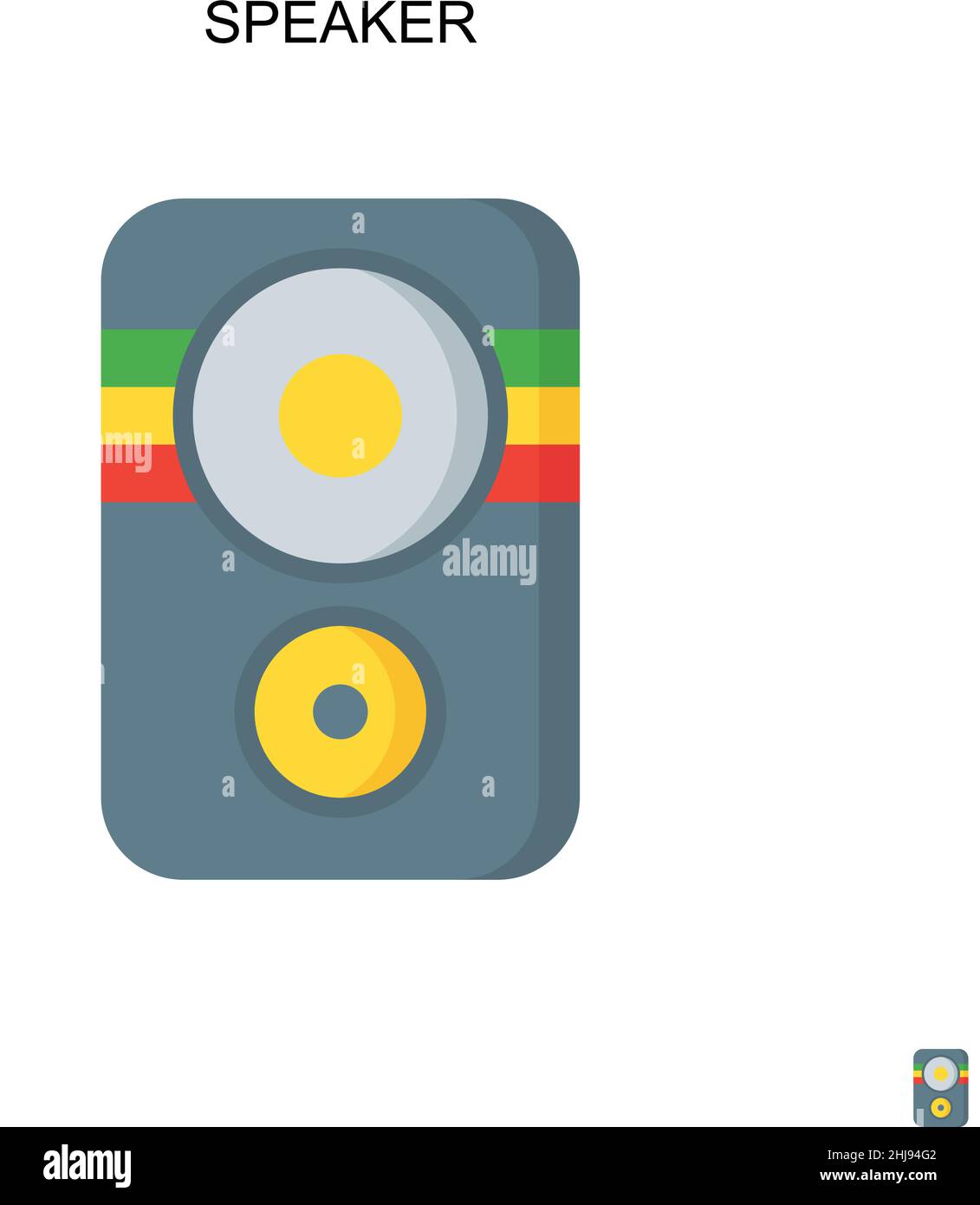 Speaker Simple vector icon. Illustration symbol design template for web ...