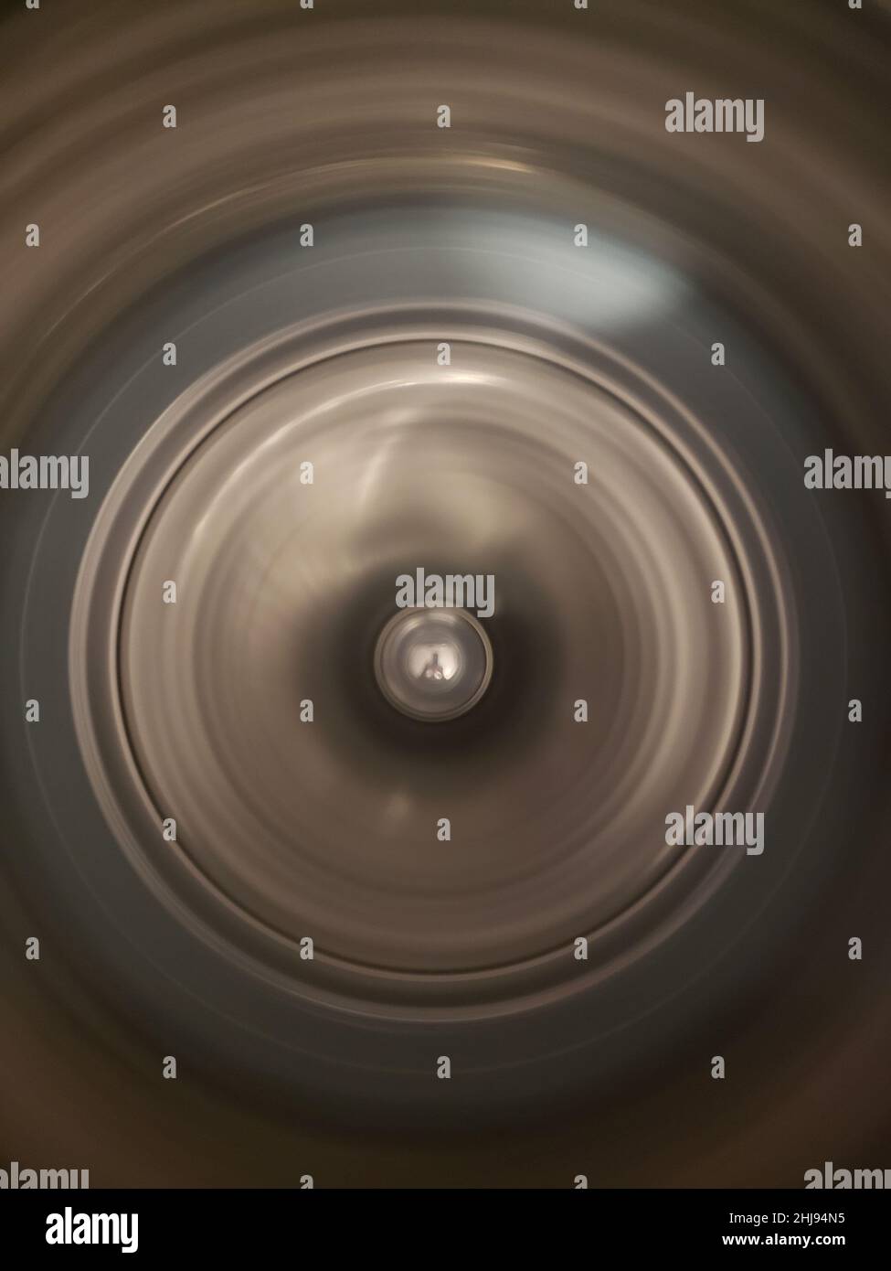 Inside of a spinning washing machine tub looking from above Stock Photo ...