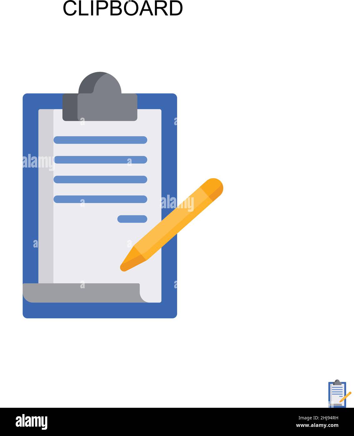 Clipboard Simple vector icon. Illustration symbol design template for ...