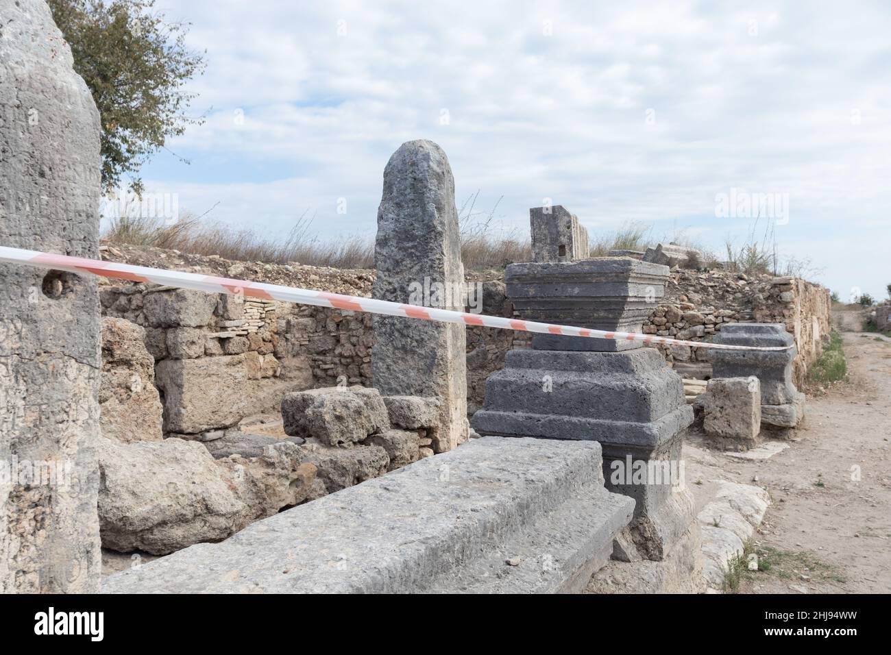 Excavations of an old ancient Roman city in Turkey Stock Photo - Alamy